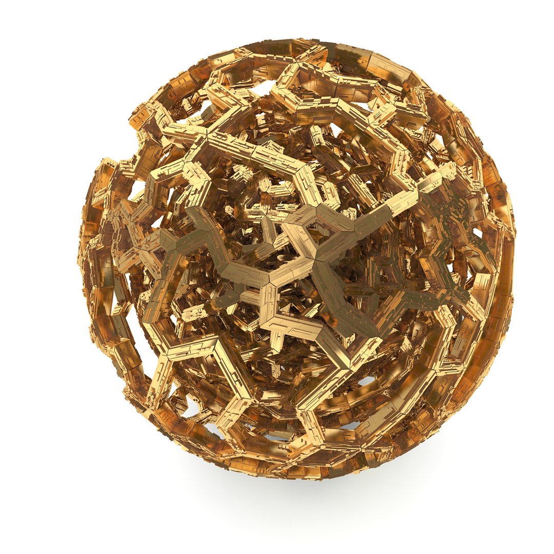 Fractal Greeble Sphere 3D Model - TurboSquid 1877007