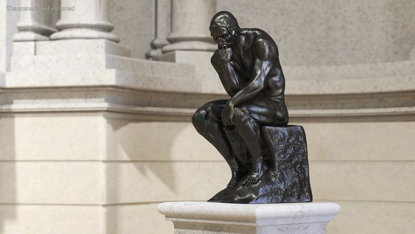 3D The Thinker Statue Bronze - TurboSquid 1902493
