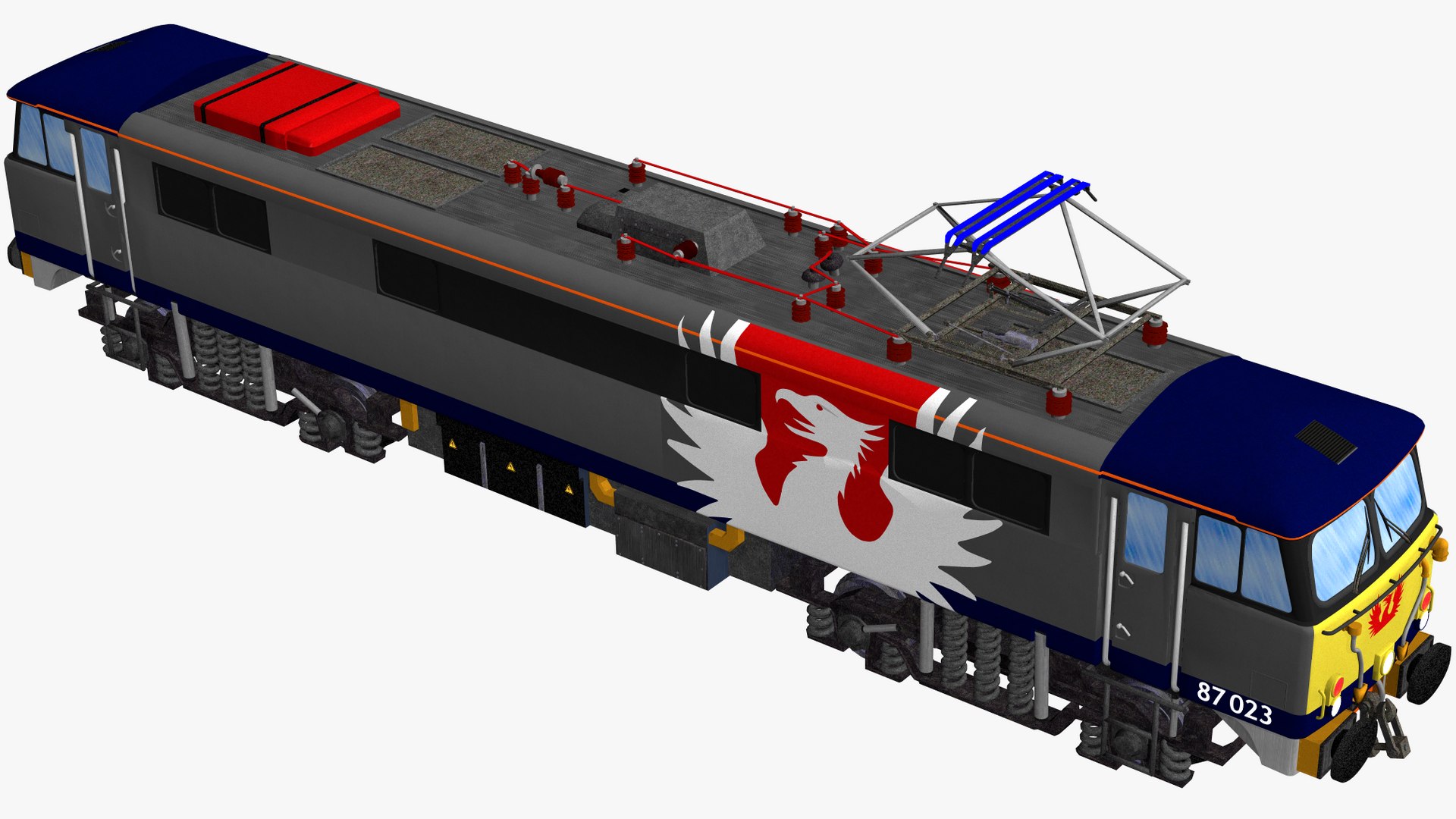 British Rail Class 87 Electric Locomotive 3D - TurboSquid 1868283