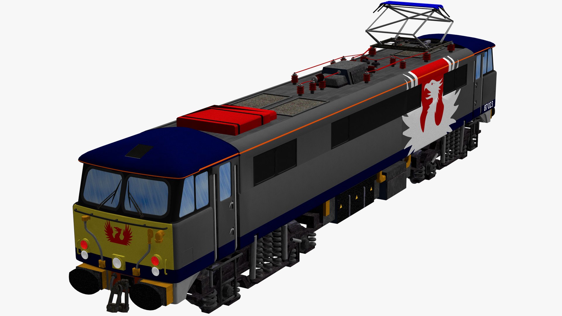 British Rail Class 87 Electric Locomotive 3D - TurboSquid 1868283