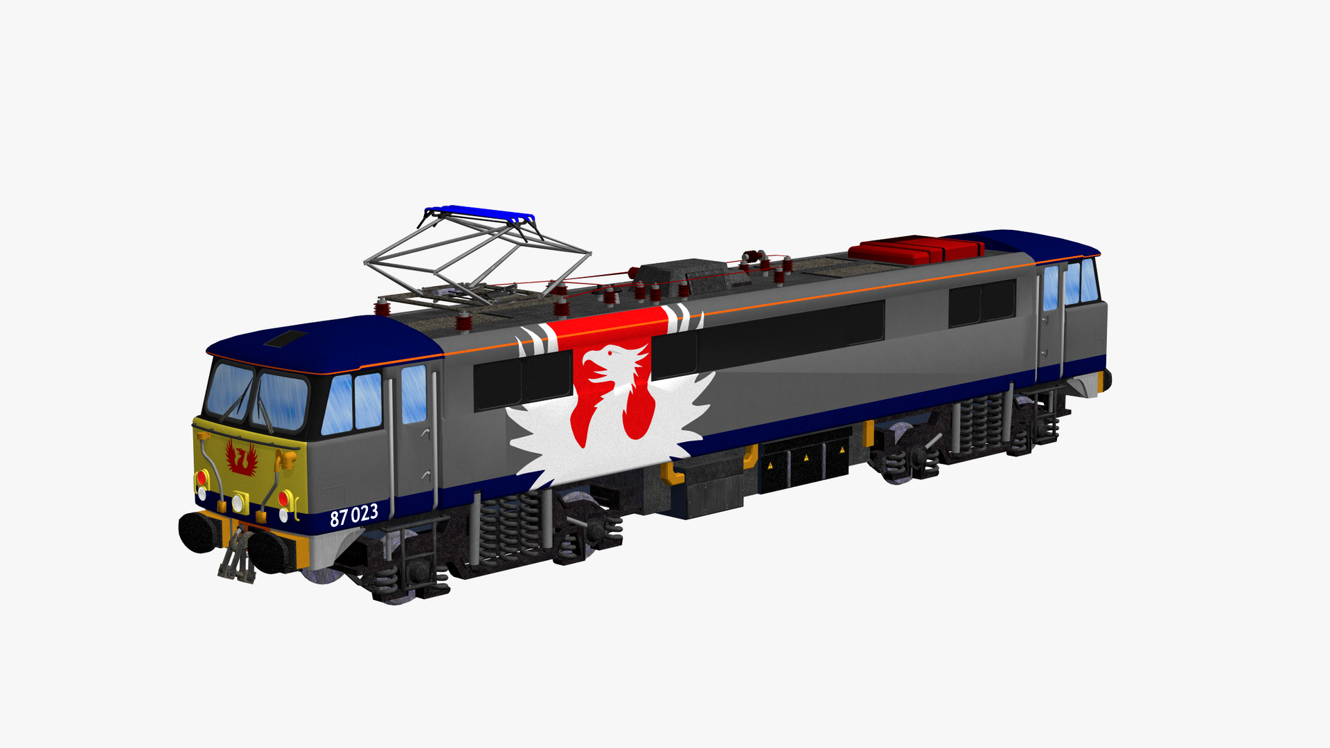 British Rail Class 87 Electric Locomotive 3D - TurboSquid 1868283