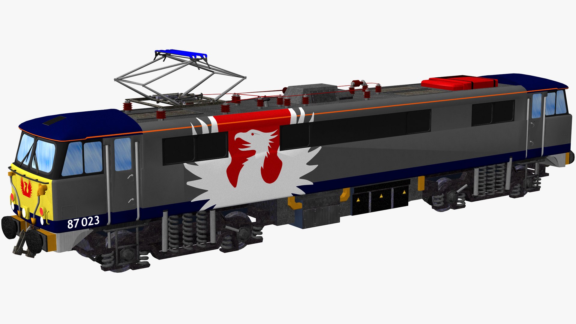 British Rail Class 87 Electric Locomotive 3D - TurboSquid 1868283