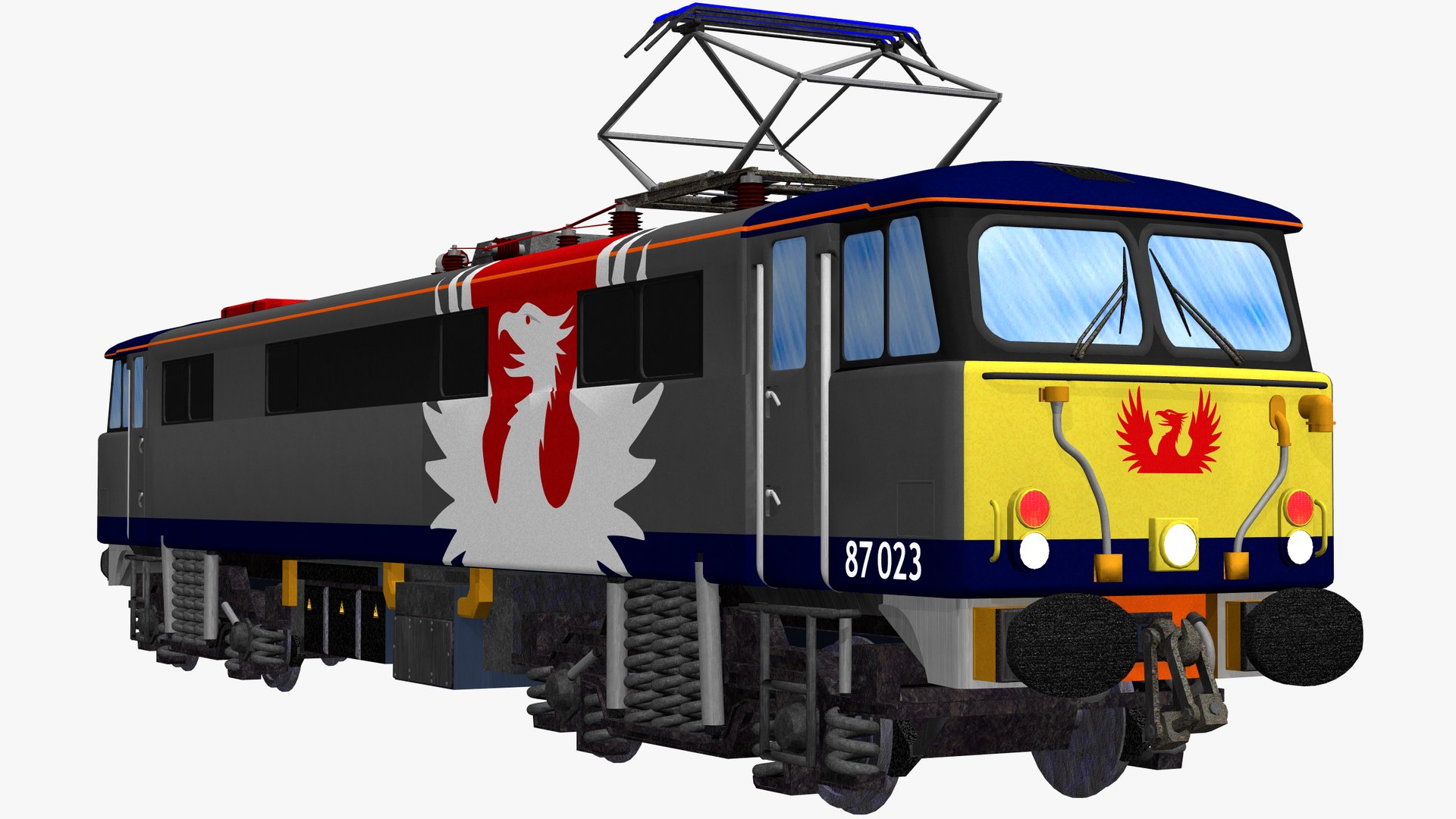 British Rail Class 87 Electric Locomotive 3D - TurboSquid 1868283