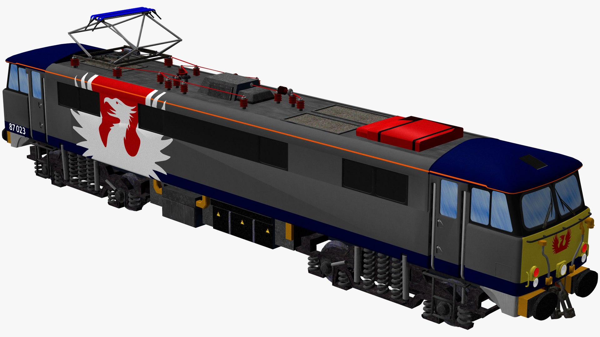 British Rail Class 87 Electric Locomotive 3D - TurboSquid 1868283