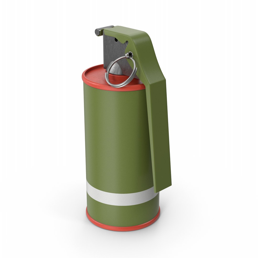 Red Smoke Grenade 3D Model - TurboSquid 2366946