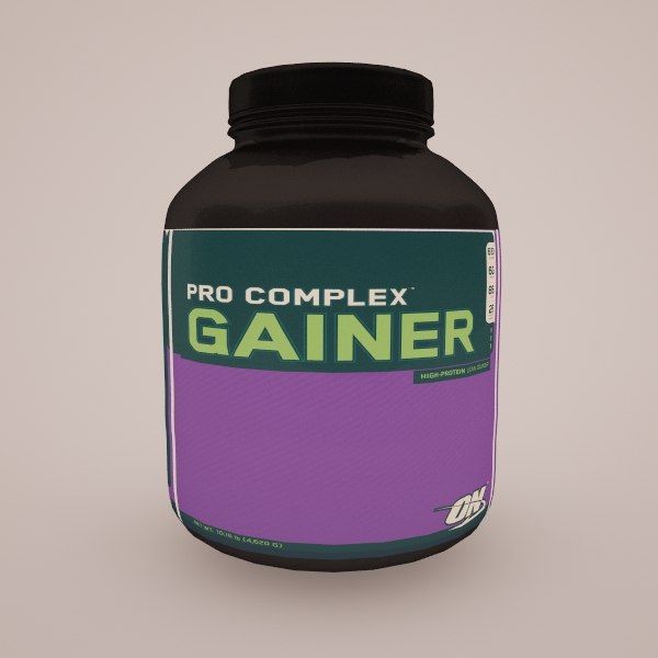 pro complex gainer 3d model