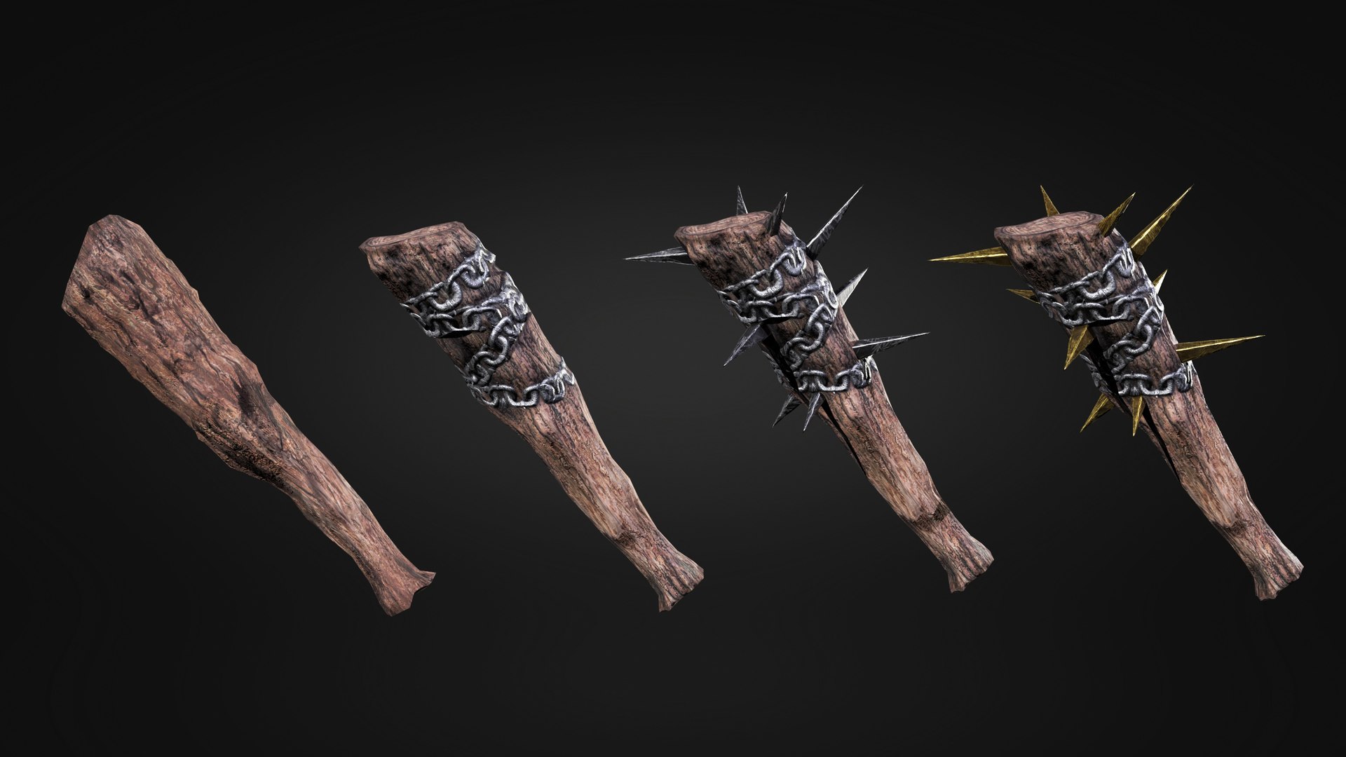 3D Low Poly Modular Weapon - Cudgel - TurboSquid 2401818