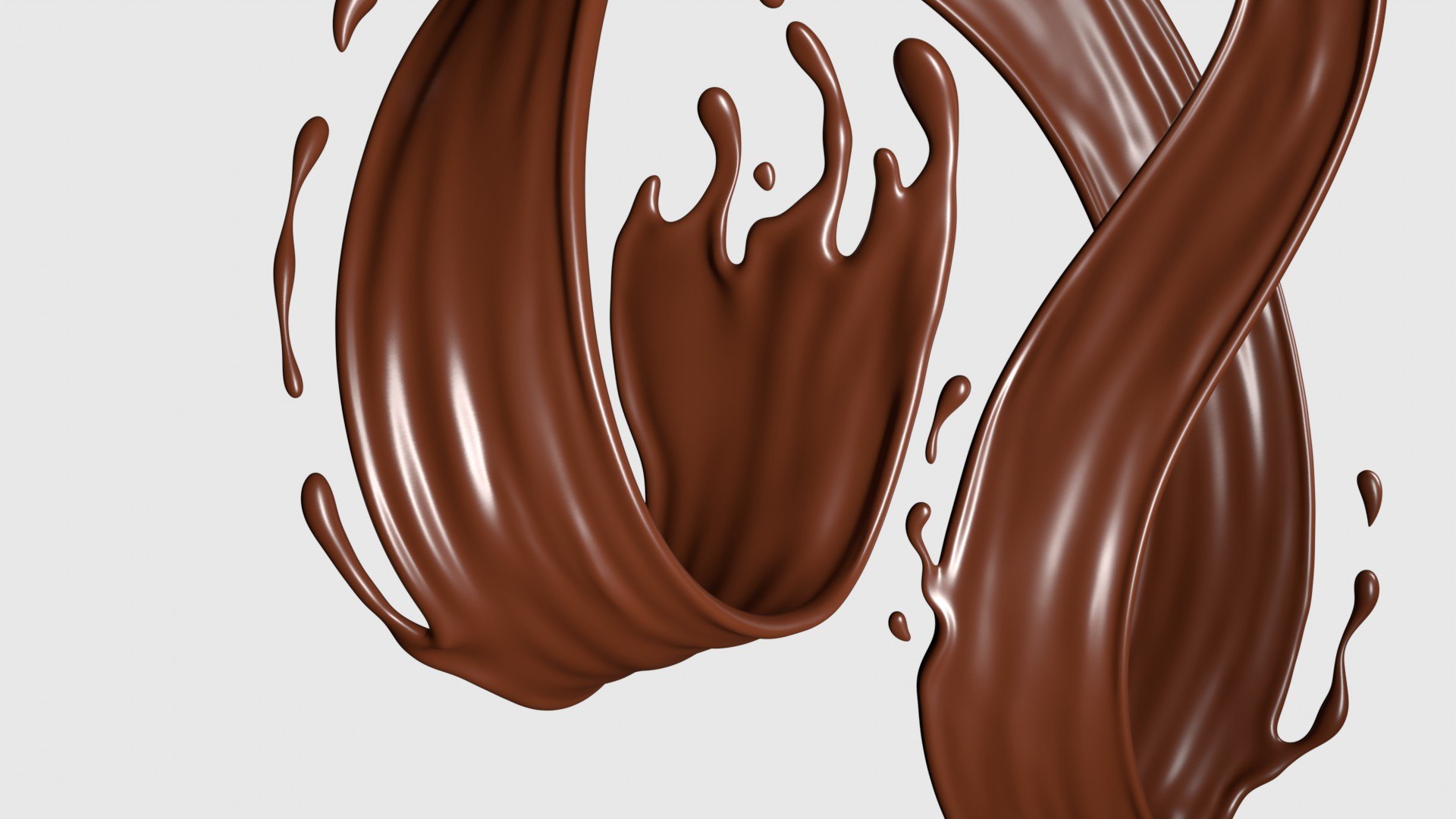 3D Chocolate Liquid Splash 014 - TurboSquid 2519414