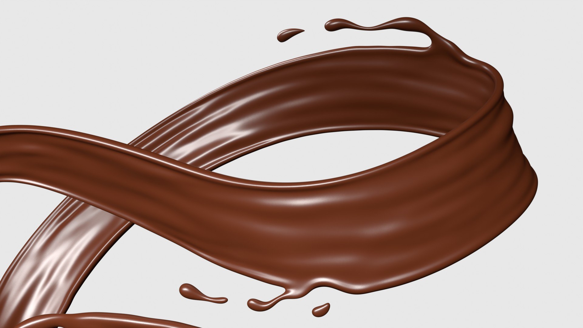 3D Chocolate Liquid Splash 014 - TurboSquid 2519414