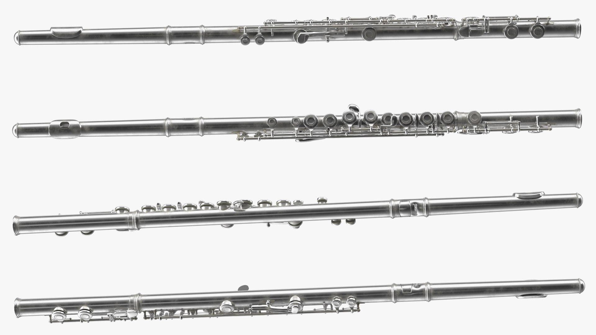 Western Concert Flute 3D - TurboSquid 2164599