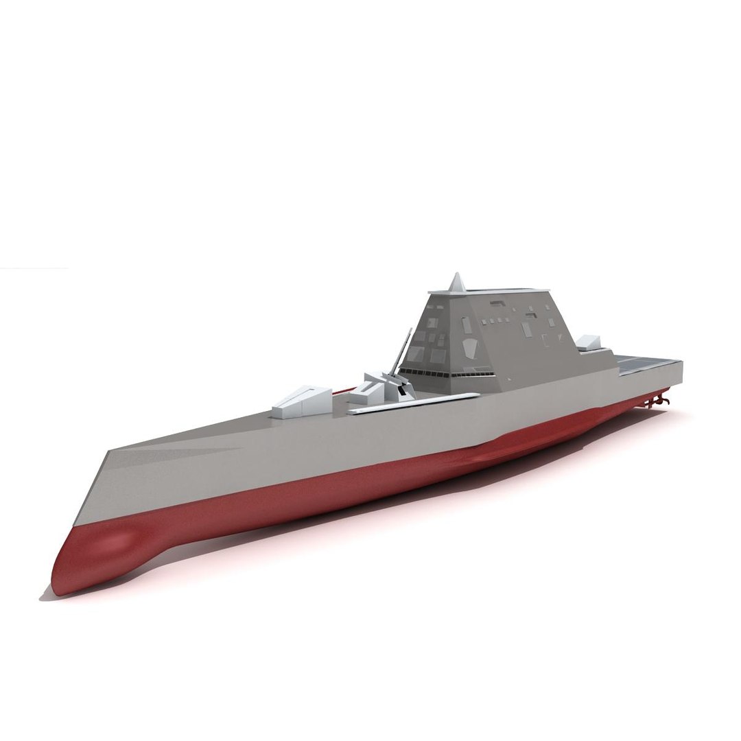Zumwalt Class Destroyer Dd-1000 3d Model