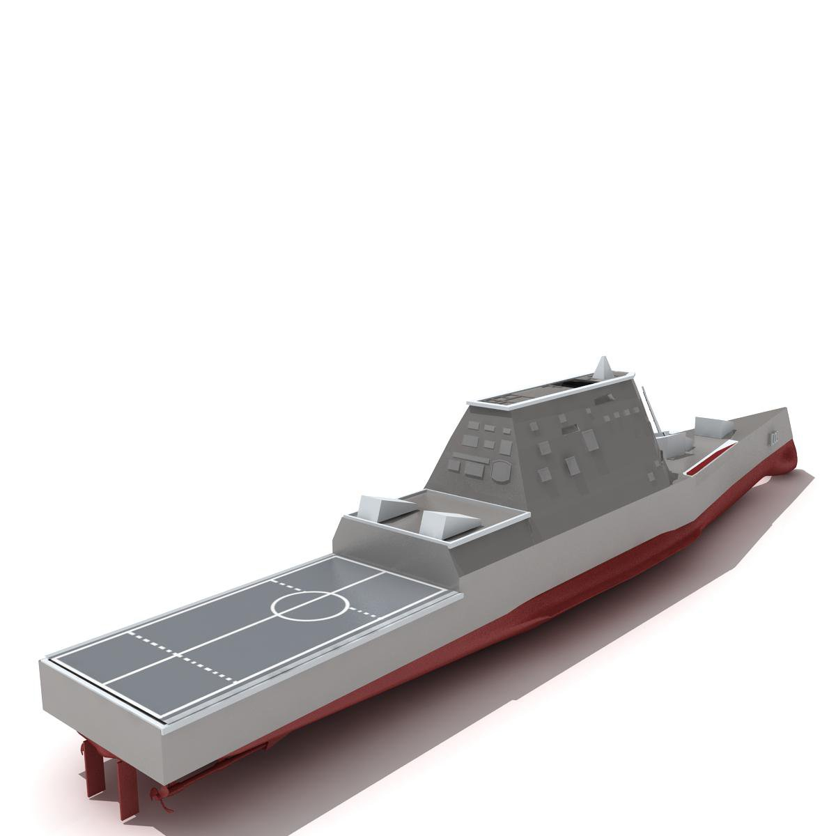 zumwalt class destroyer dd-1000 3d model