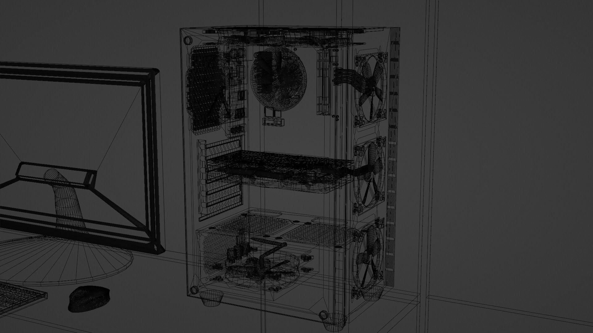 Bedroom With Computer 3D Model - TurboSquid 1929364