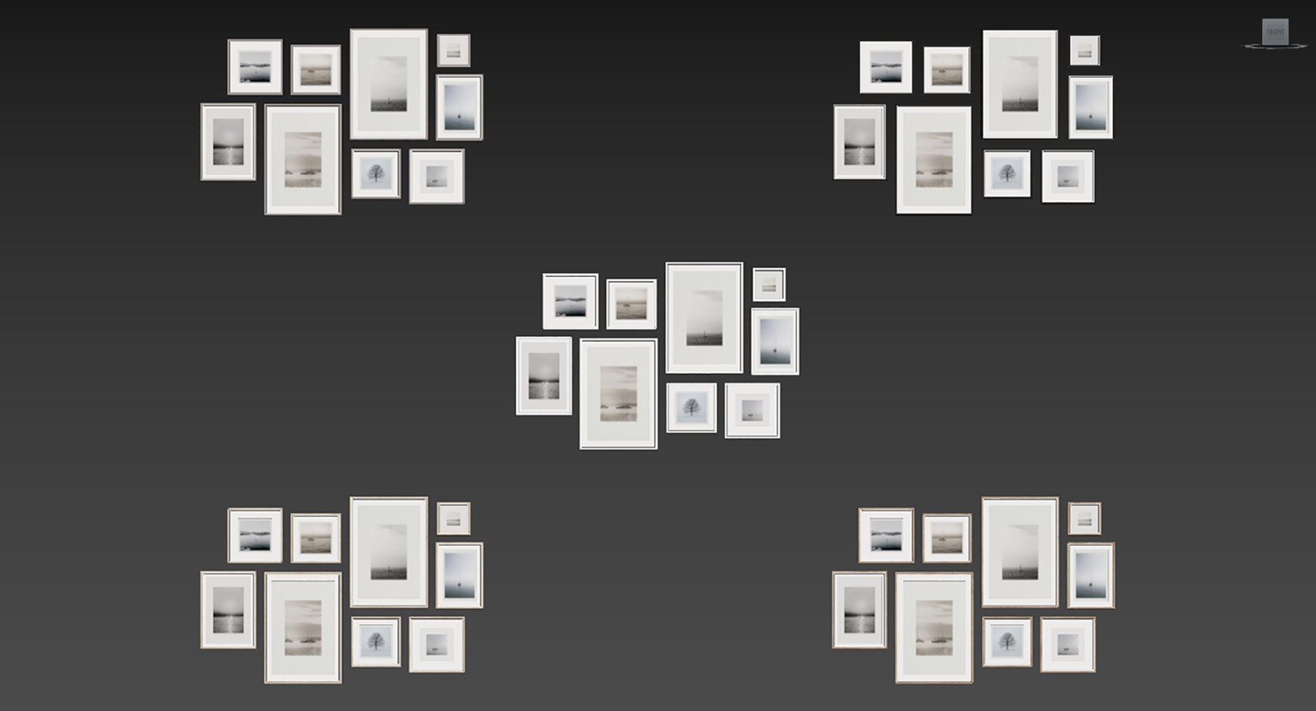 Picture Frames Set-421 3D Model - TurboSquid 2069408