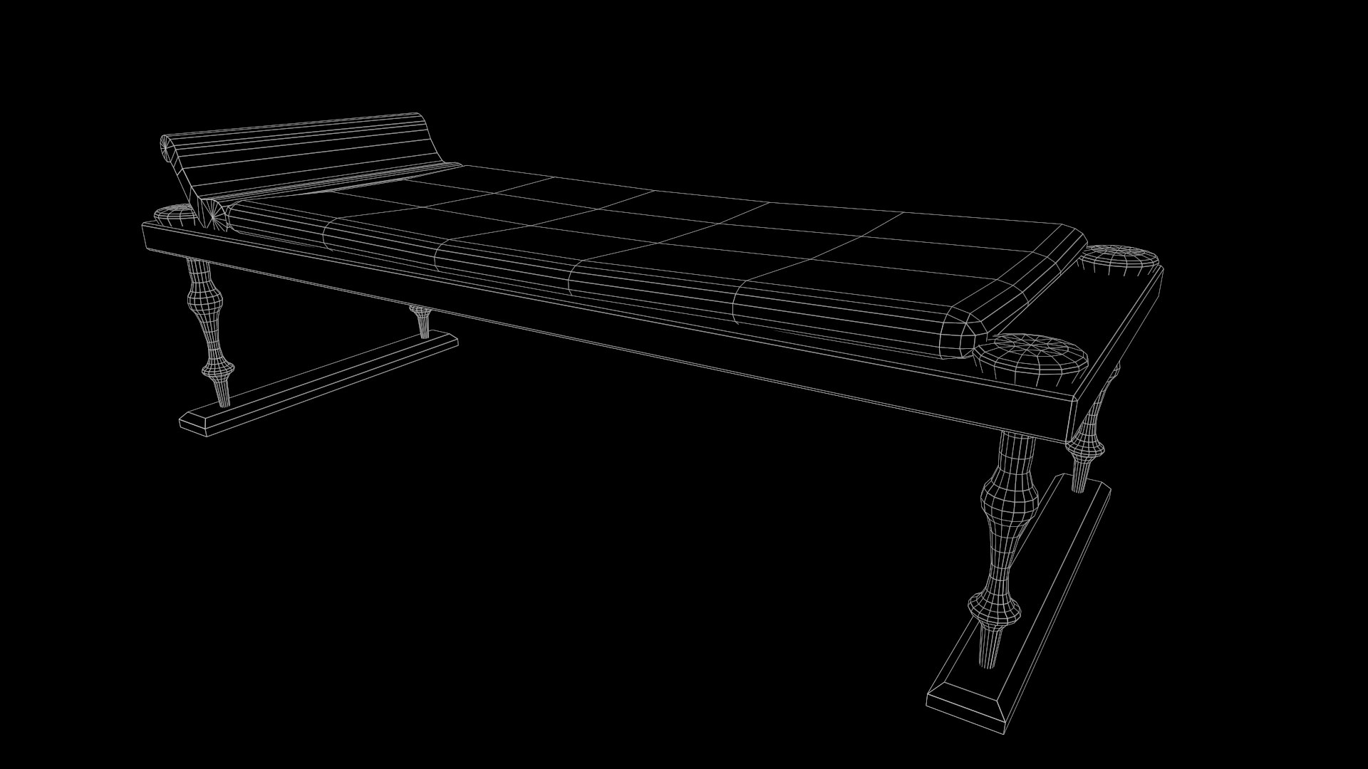 3D Roman Couch - Lectus Cubicularis Servorum - TurboSquid 1860398