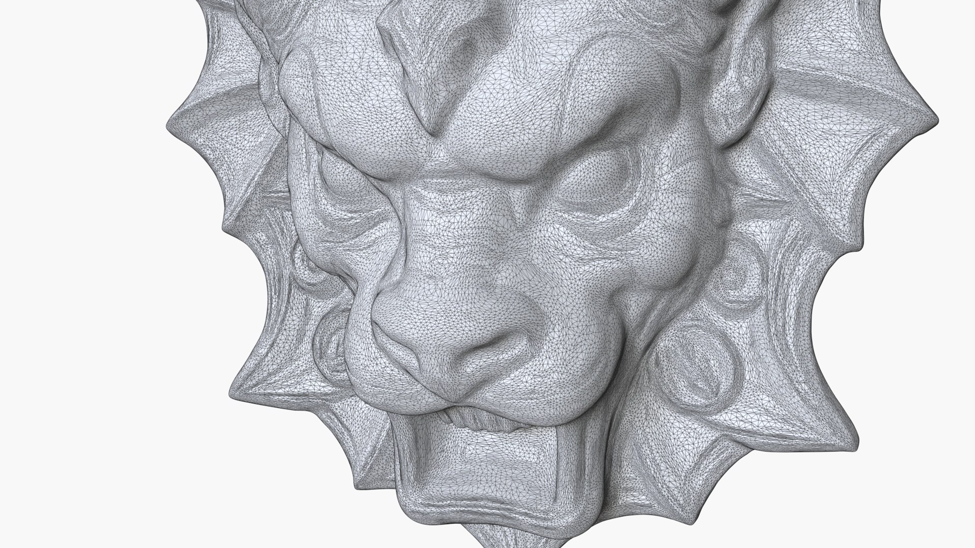 3D Model Gargoyle Head Relief 9 - TurboSquid 2289120