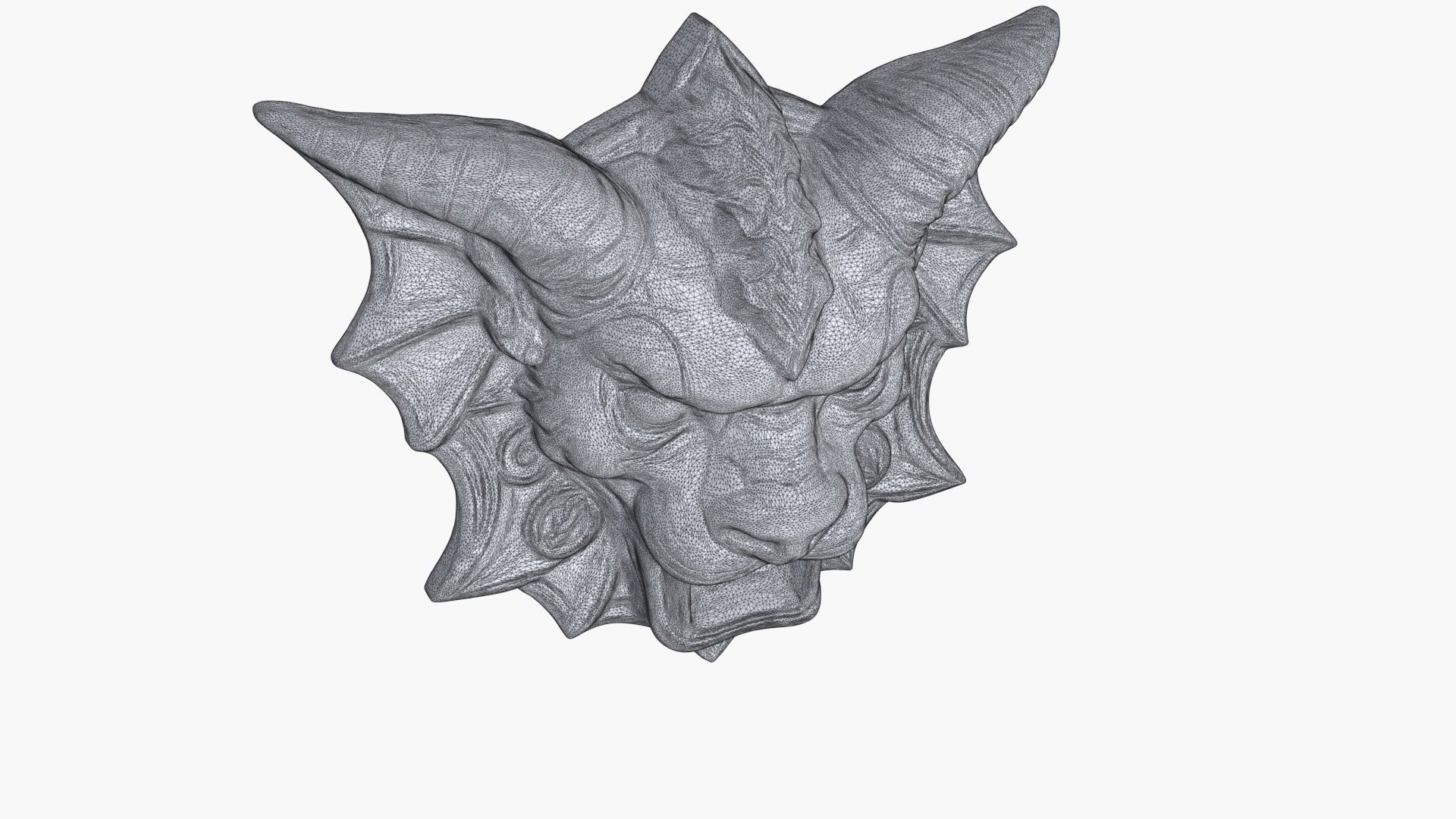 3D Model Gargoyle Head Relief 9 - TurboSquid 2289120