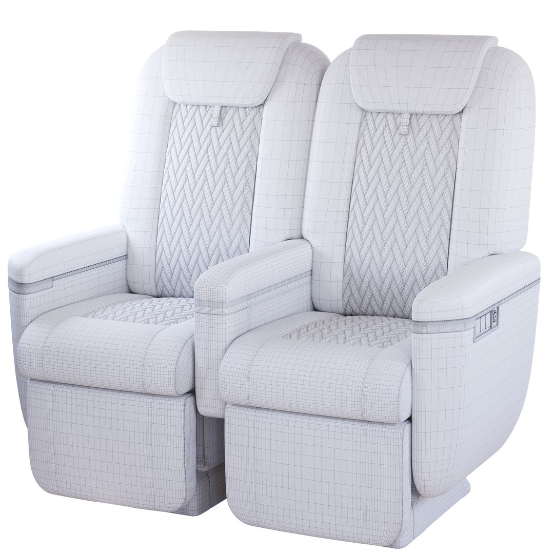 Airplane Business Seat 2 3D Model - TurboSquid 2408028