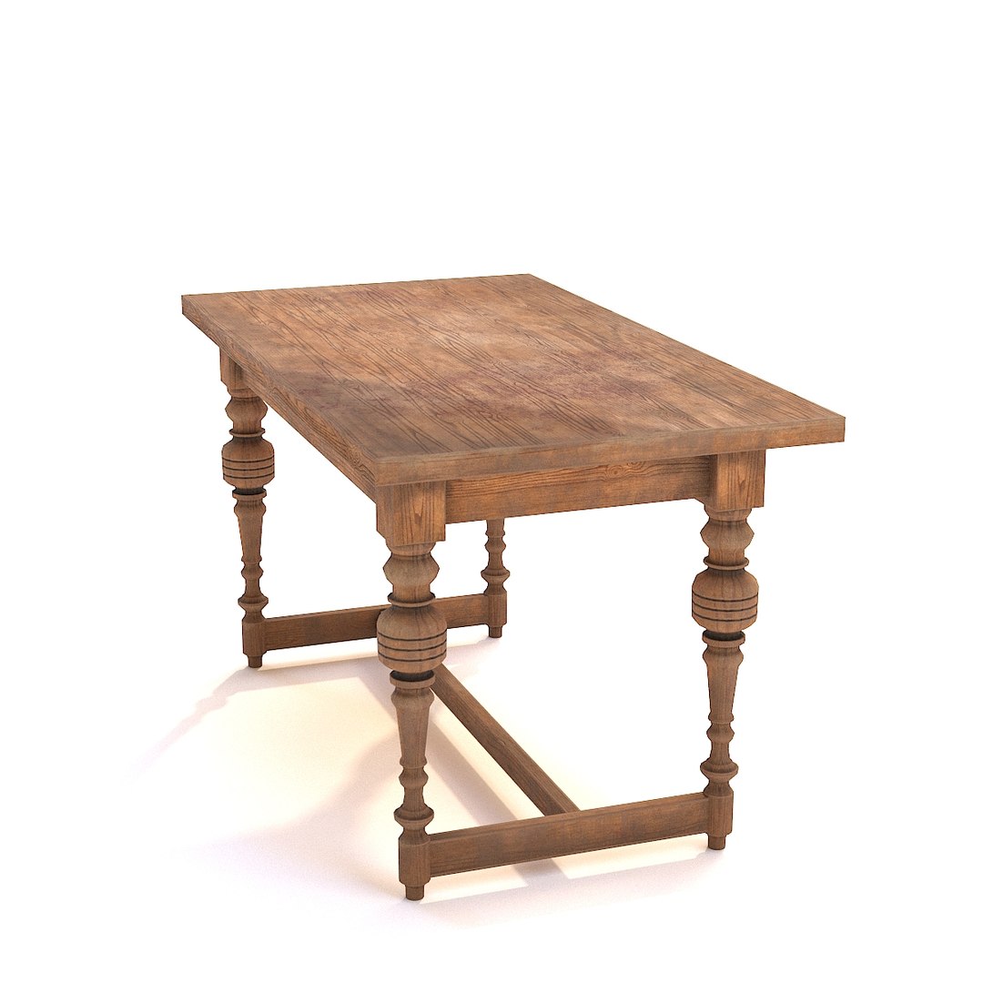 Old Table 3D Model - TurboSquid 1561341
