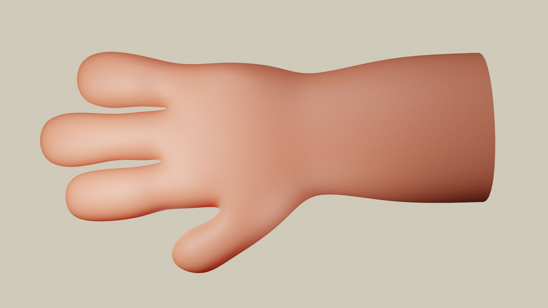 3D Cartoon Hand Large - Blender - Low Poly - TurboSquid 1932700