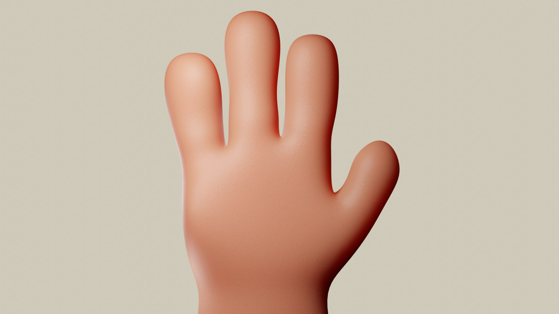 3D Cartoon Hand Large - Blender - Low Poly - TurboSquid 1932700