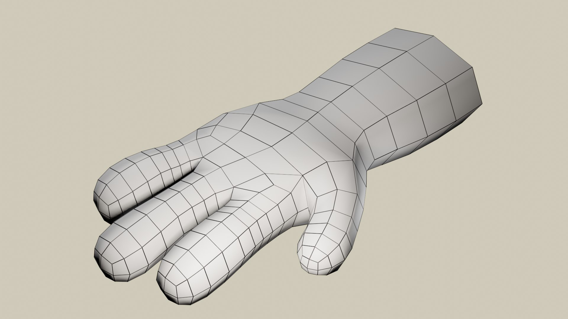 3D Cartoon Hand Large - Blender - Low Poly - TurboSquid 1932700