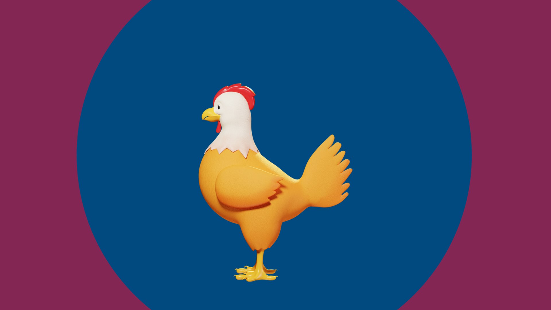 3D Model Rooster 3D Cartoon Rigged Model - Blender - TurboSquid 2222086