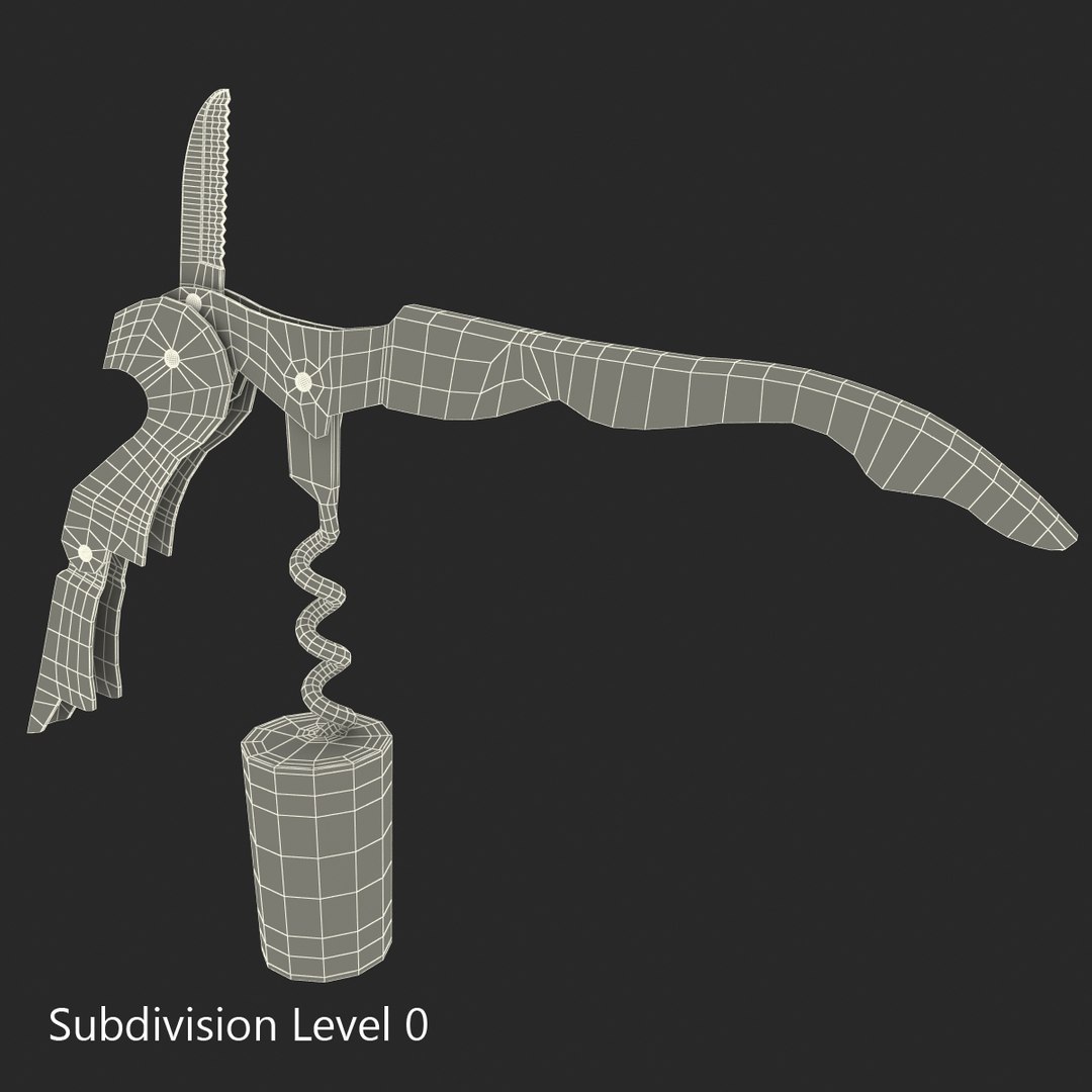 3d double hinged wine key