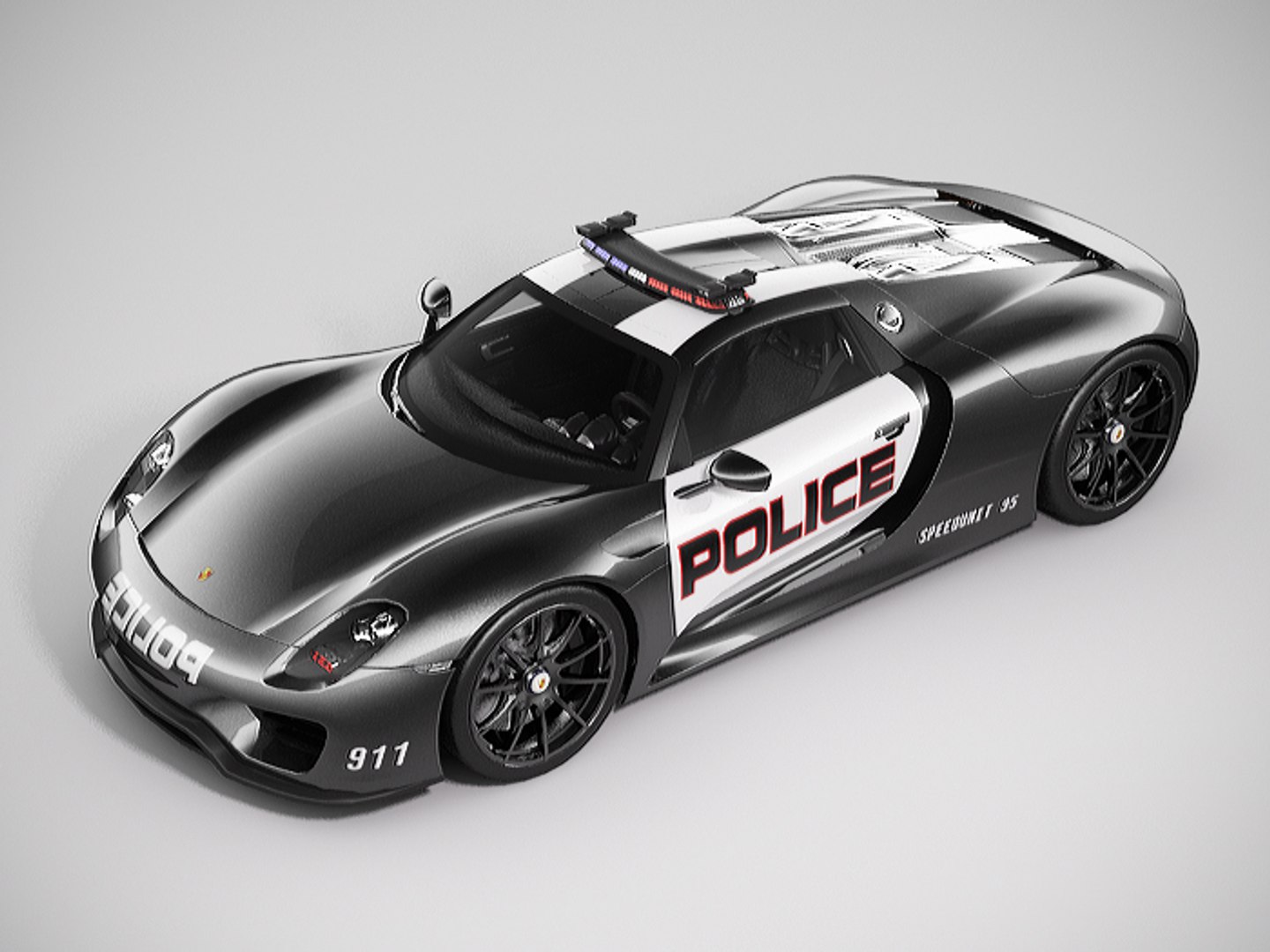 Porsche 918 Spyder Police 3d Model