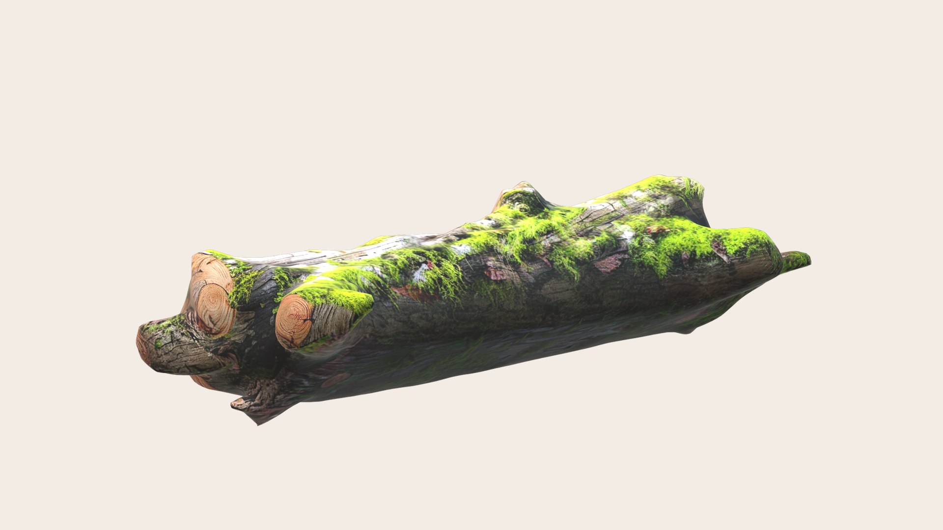 Fallen Log With Moss 3D Model - TurboSquid 2202747