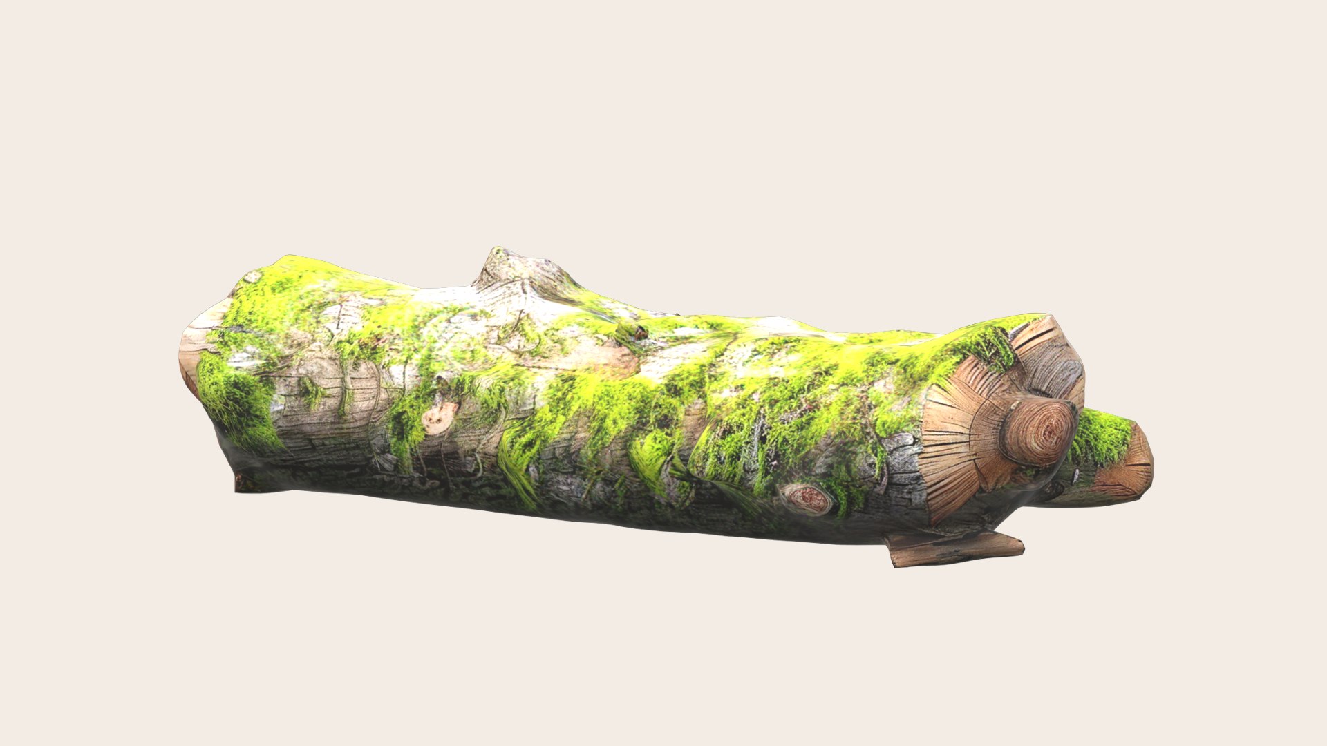 Fallen Log With Moss 3D Model - TurboSquid 2202747