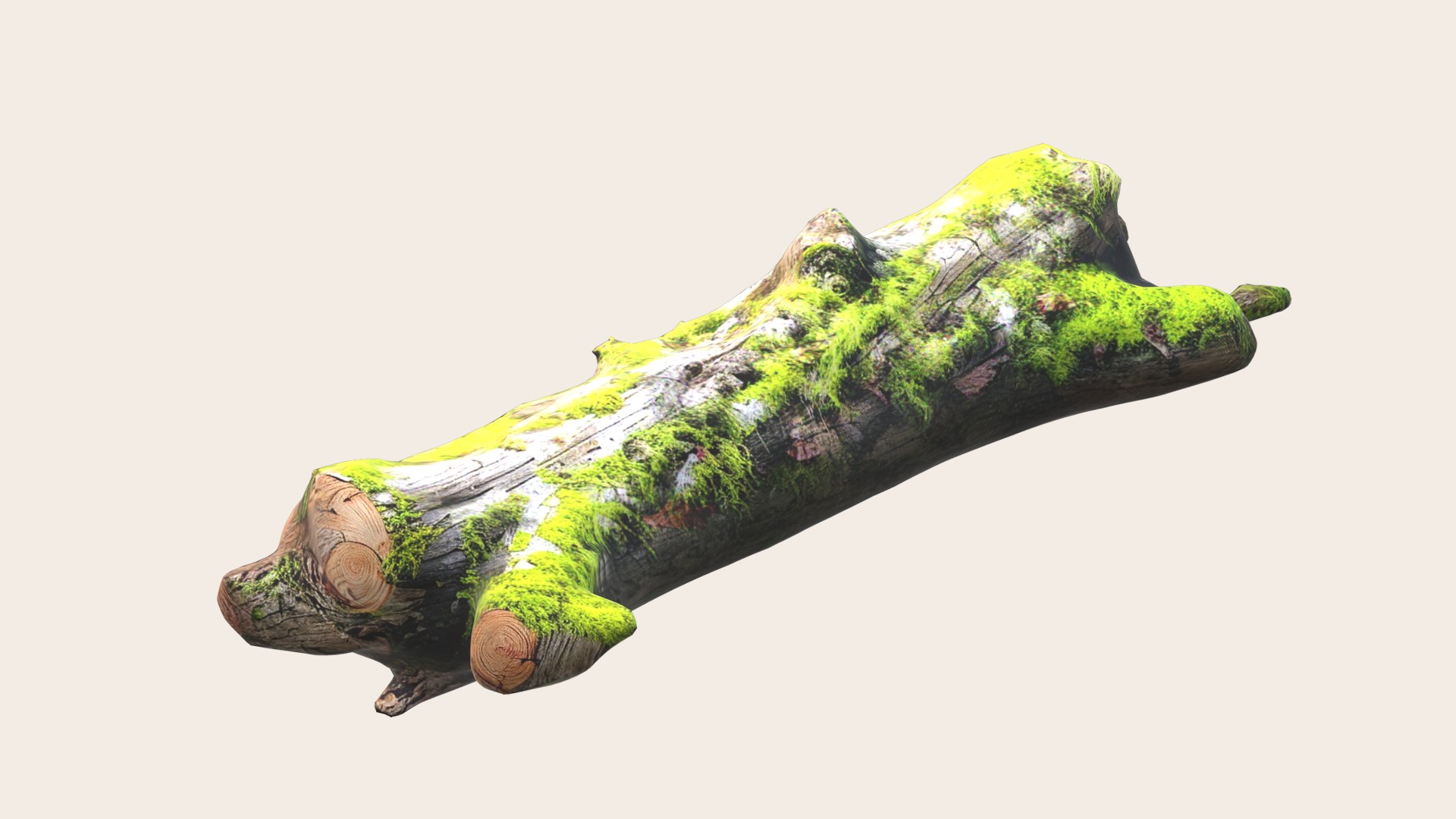 Fallen Log With Moss 3D Model - TurboSquid 2202747
