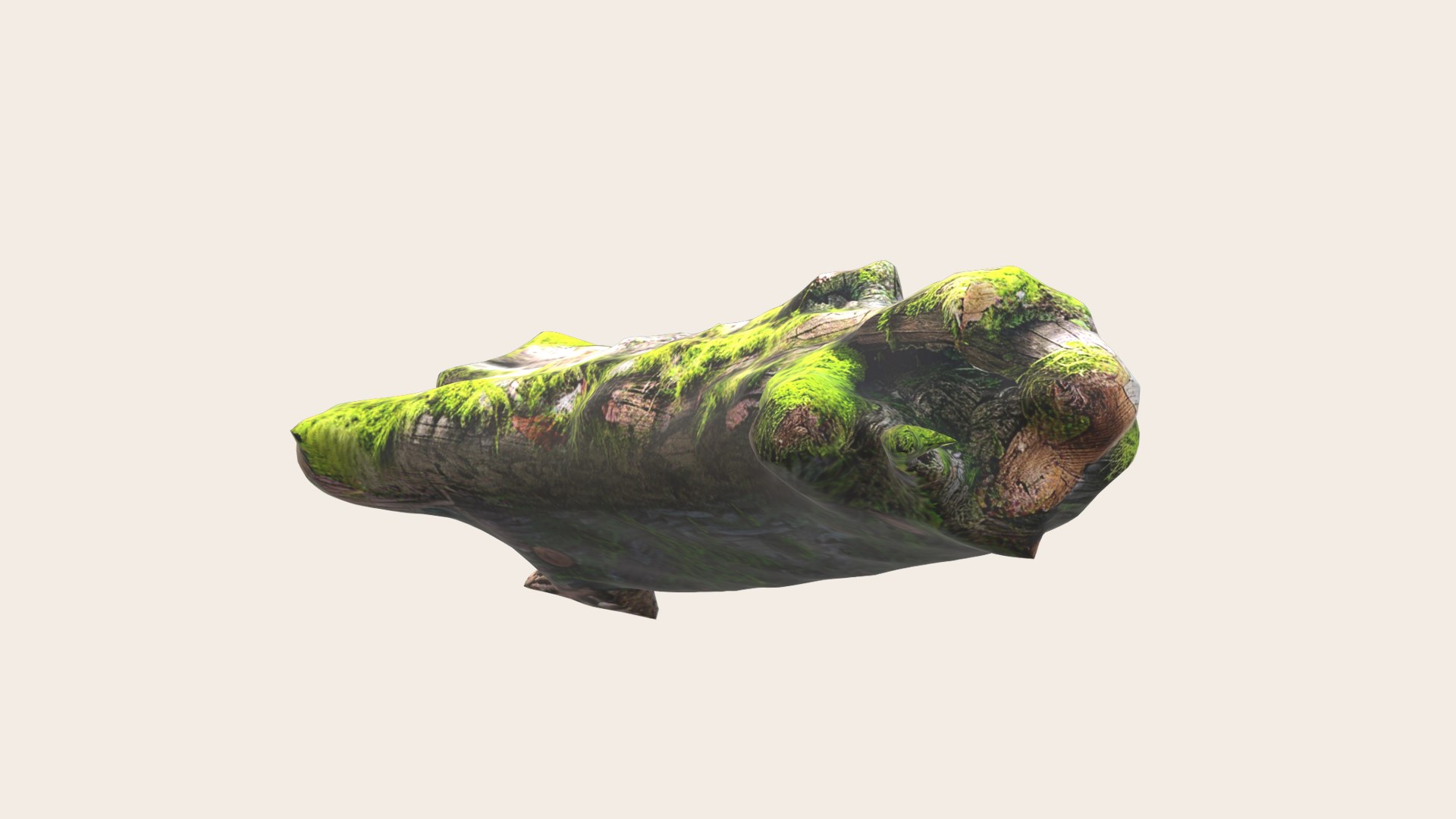 Fallen Log With Moss 3D Model - TurboSquid 2202747