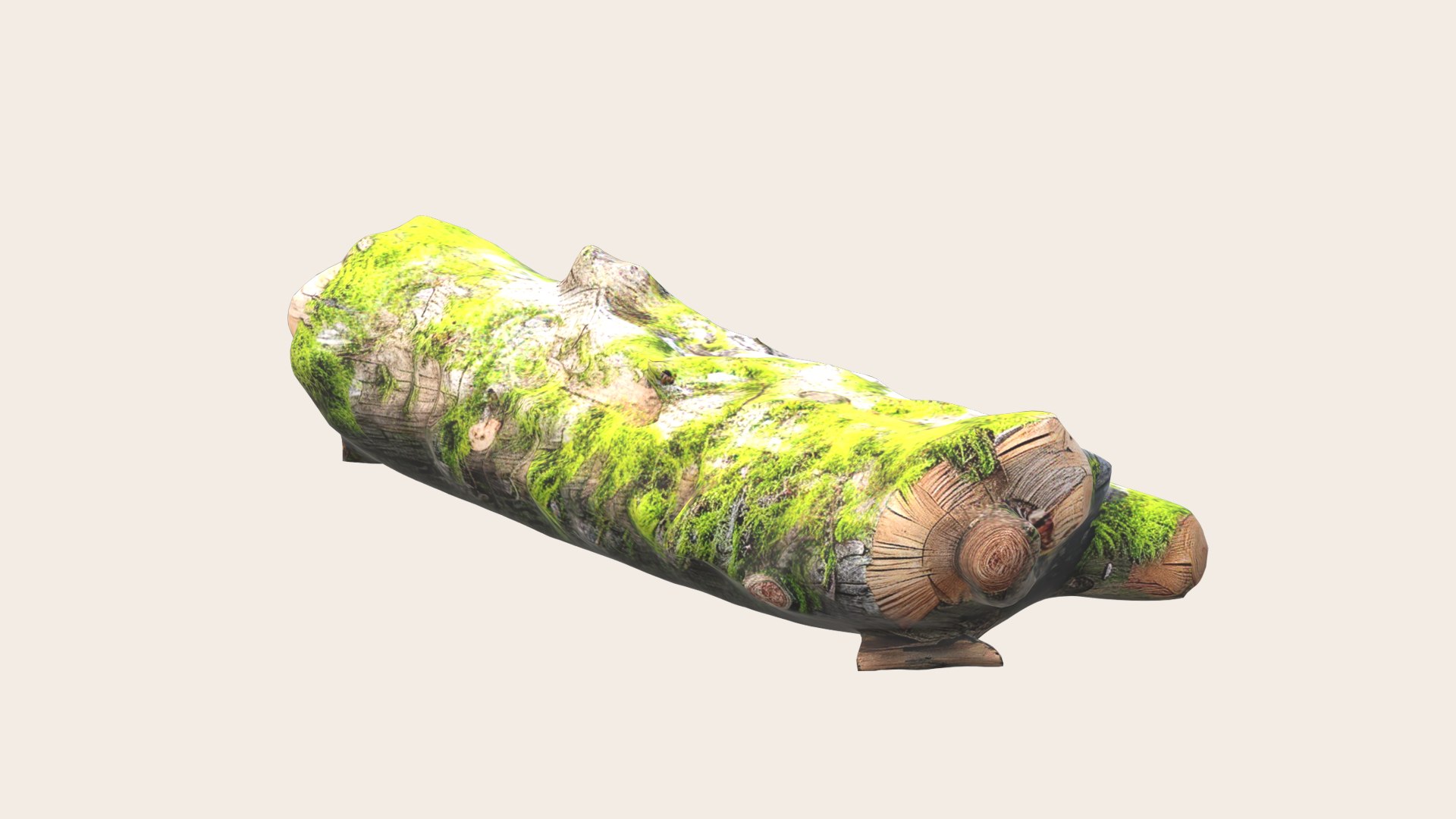 Fallen Log With Moss 3D Model - TurboSquid 2202747