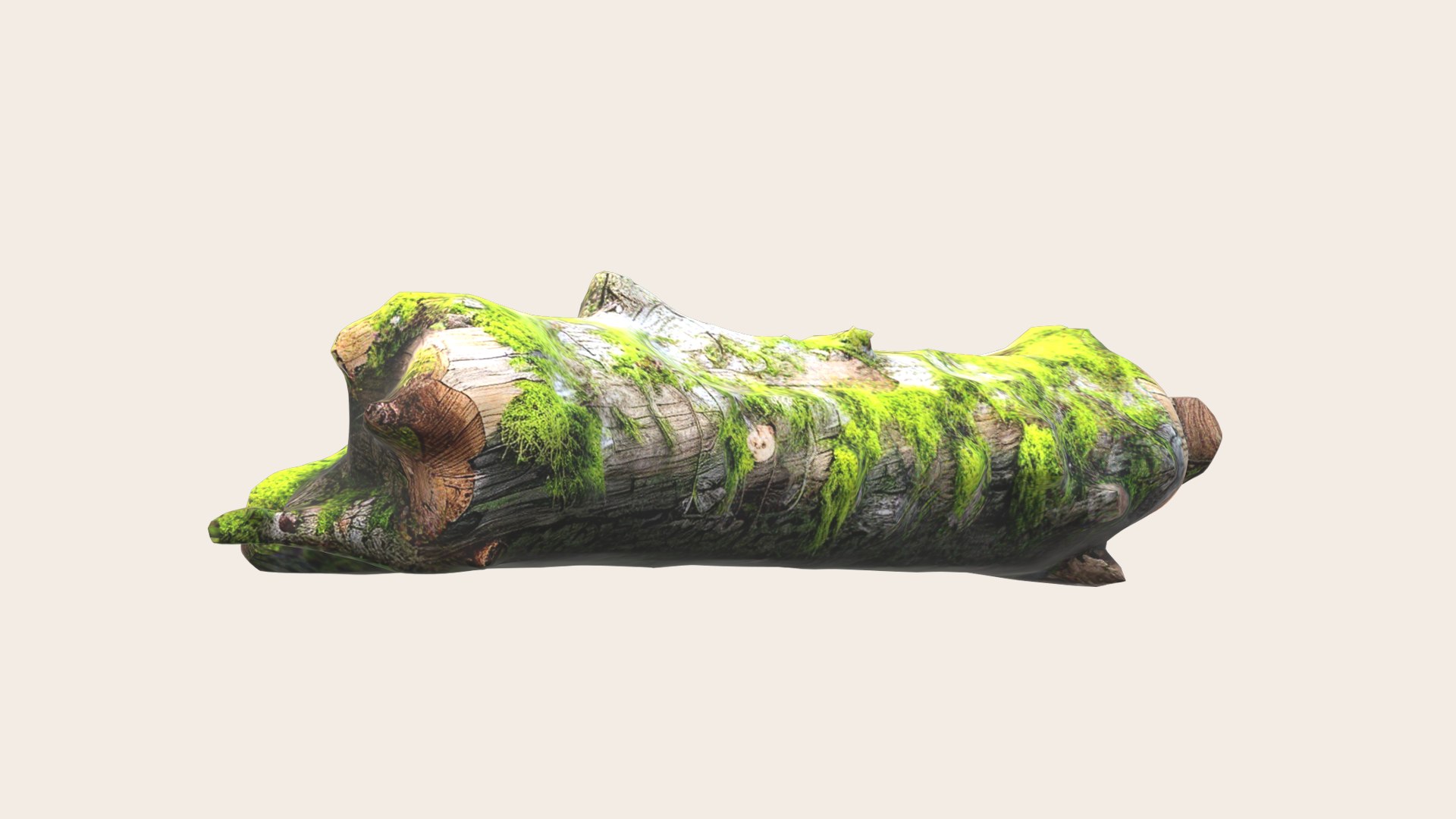 Fallen Log With Moss 3D Model - TurboSquid 2202747