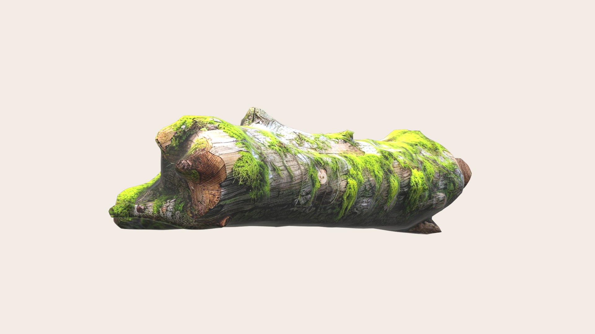 Fallen Log With Moss 3D Model - TurboSquid 2202747