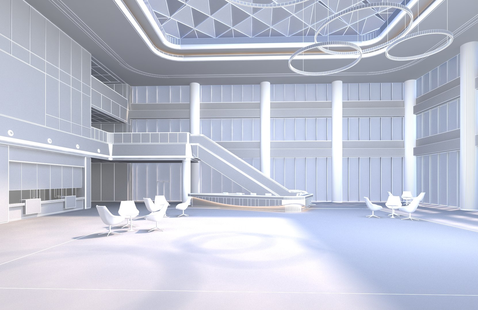 Public Hall Interior 04 3D Model - TurboSquid 2341109