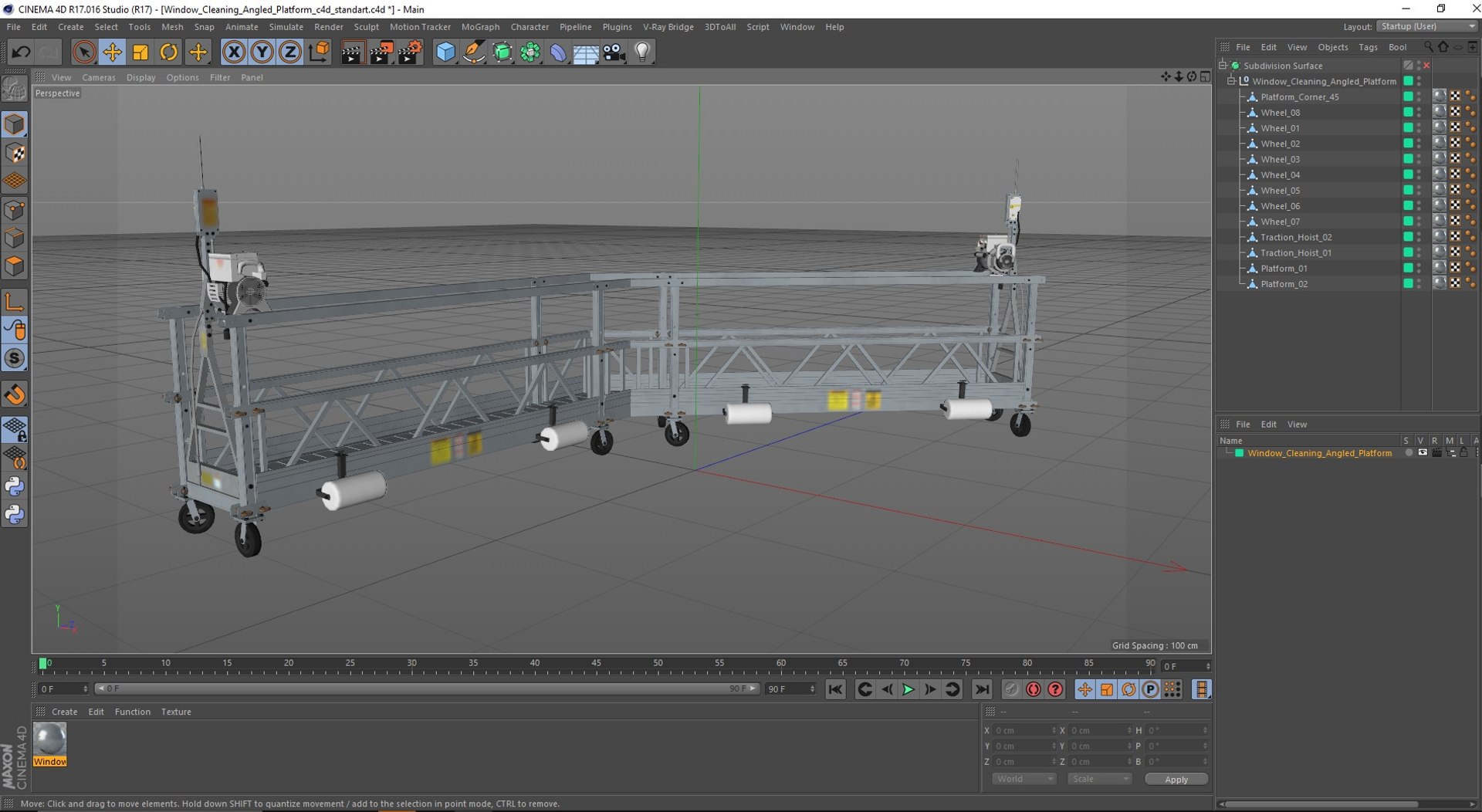 3D Window Cleaning Angled Platform Model - TurboSquid 2239804