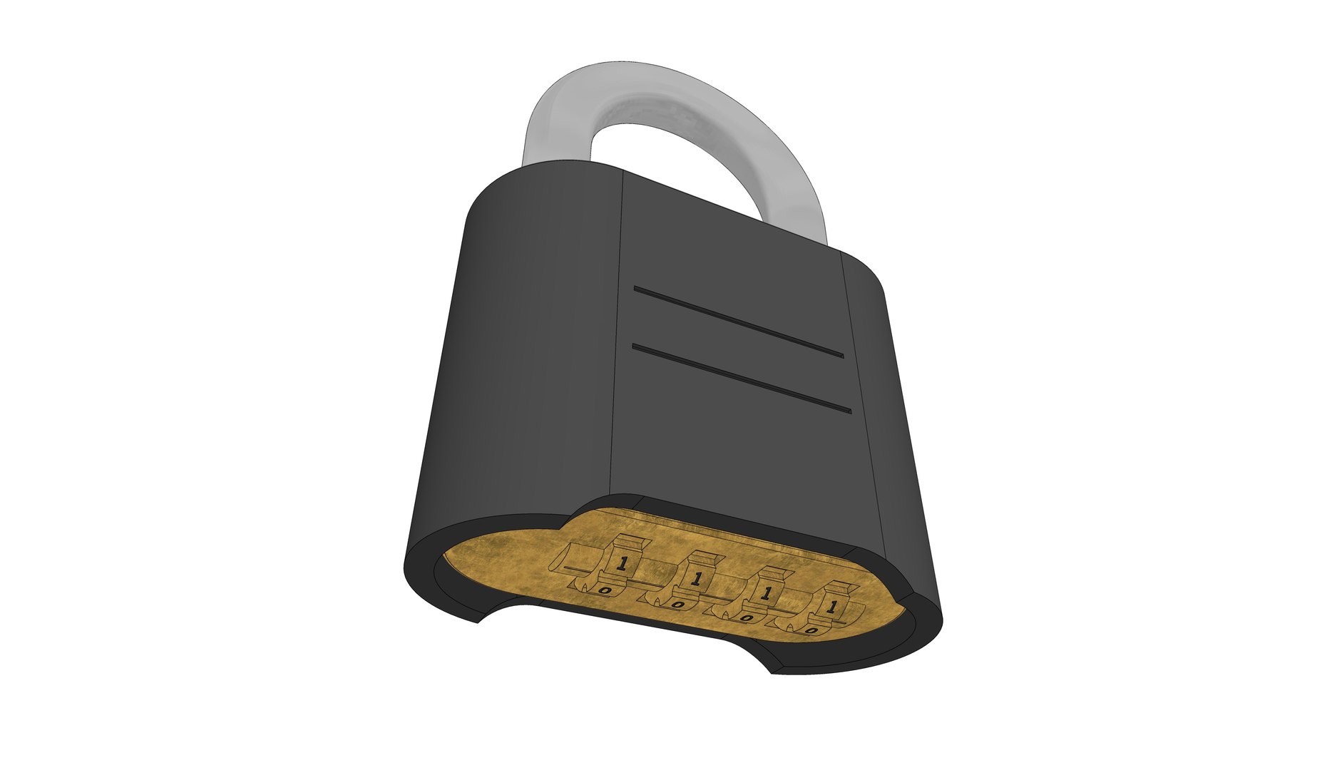 4 Dial Sesame Lock 3D Model - TurboSquid 1913055