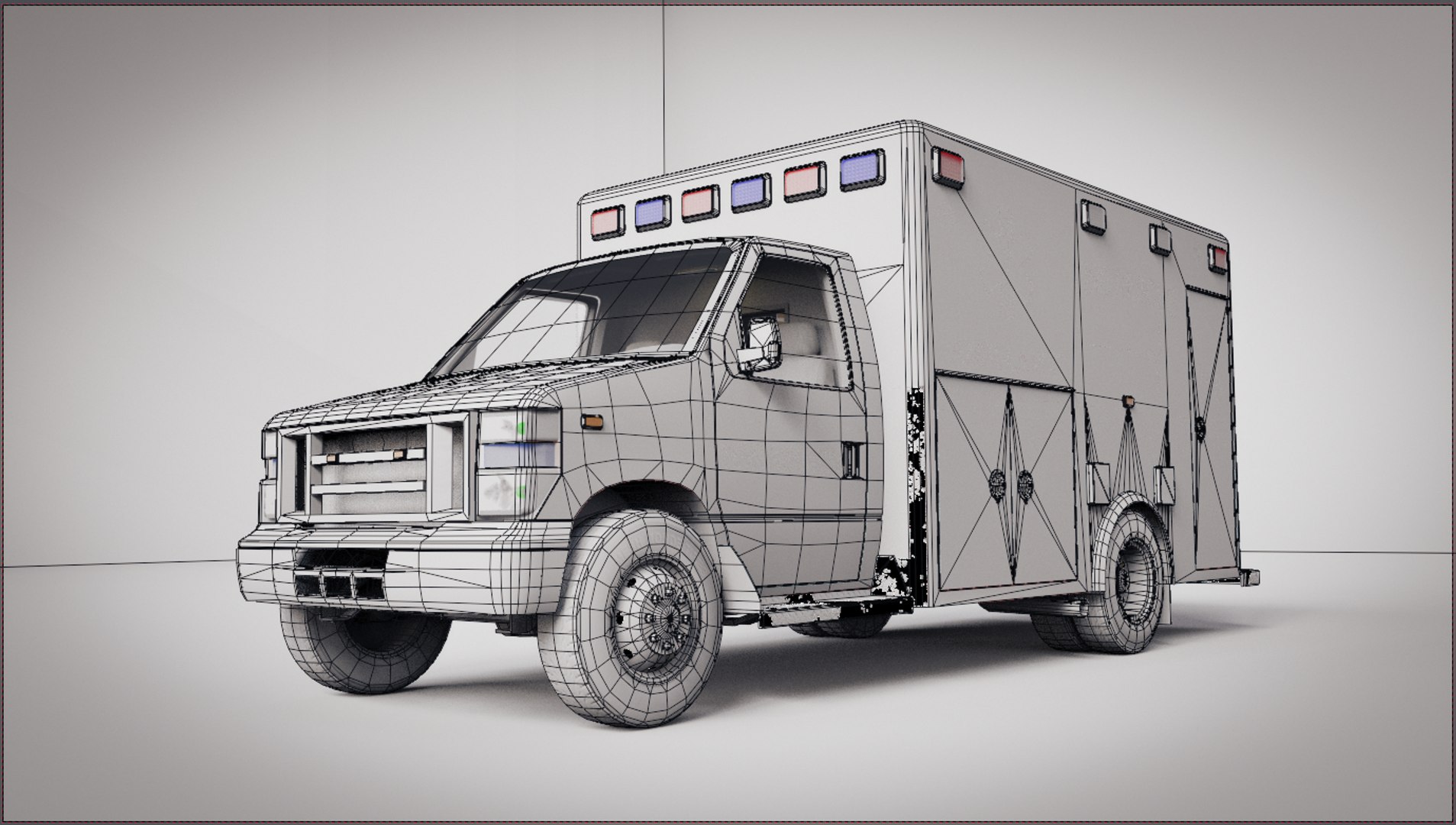 3D model Ambulance with Interior For Games Cinematics - TurboSquid 2122078