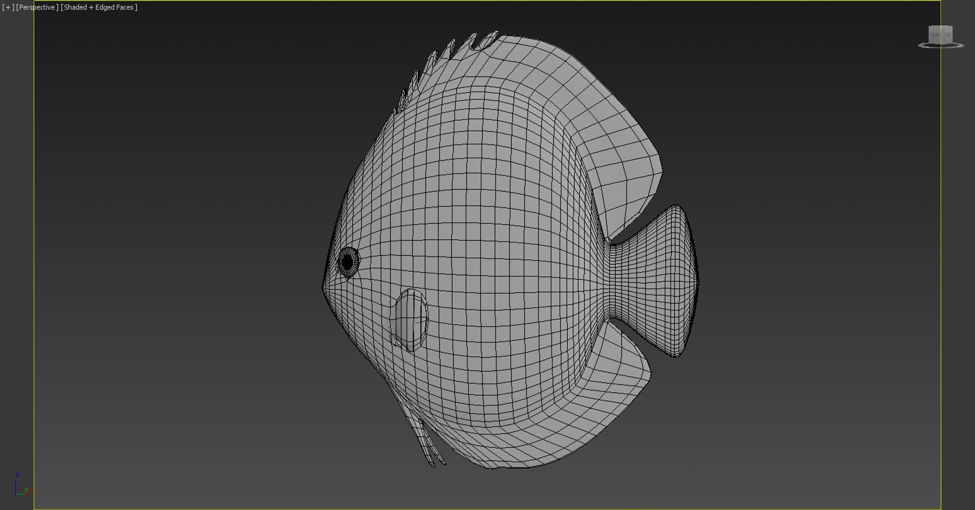 Ma Red Blue Discus Rigged Fish