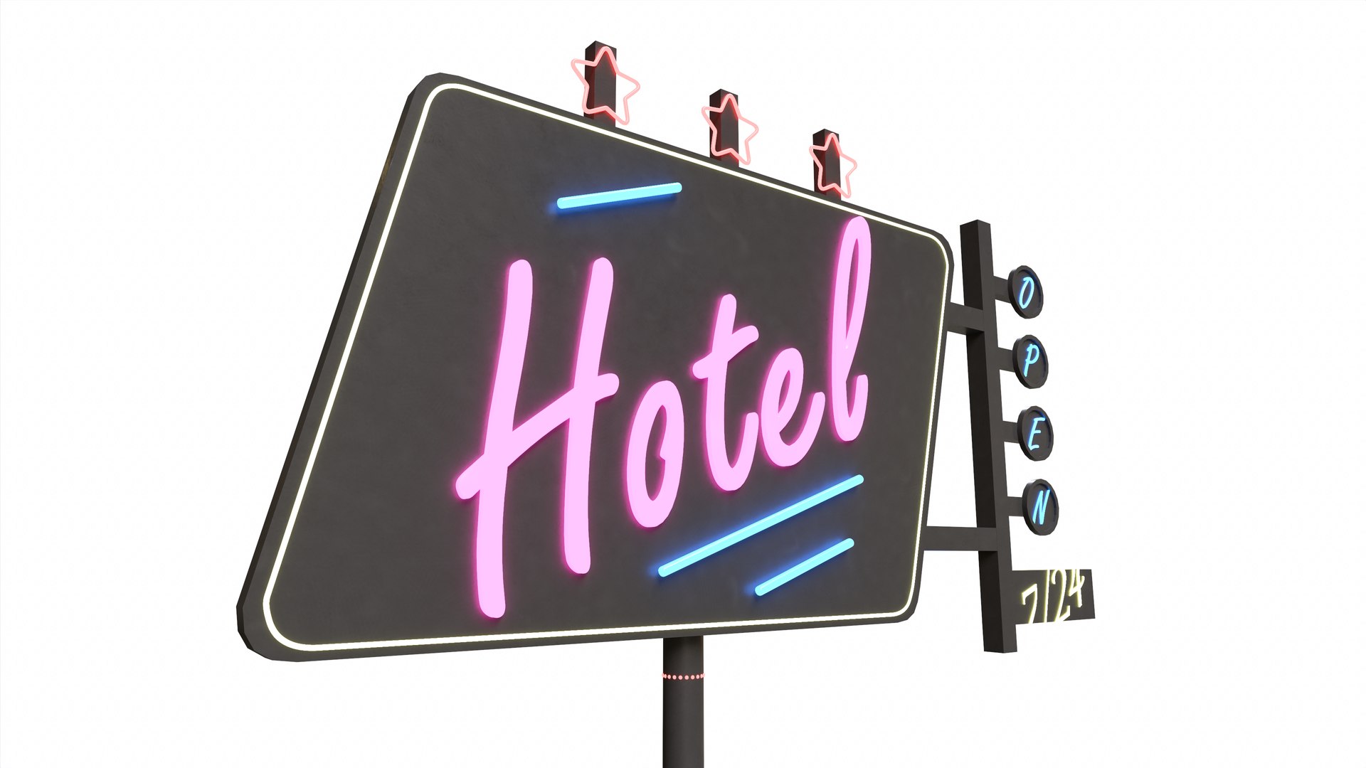 Neon Hotel Sign 3D - TurboSquid 2004717