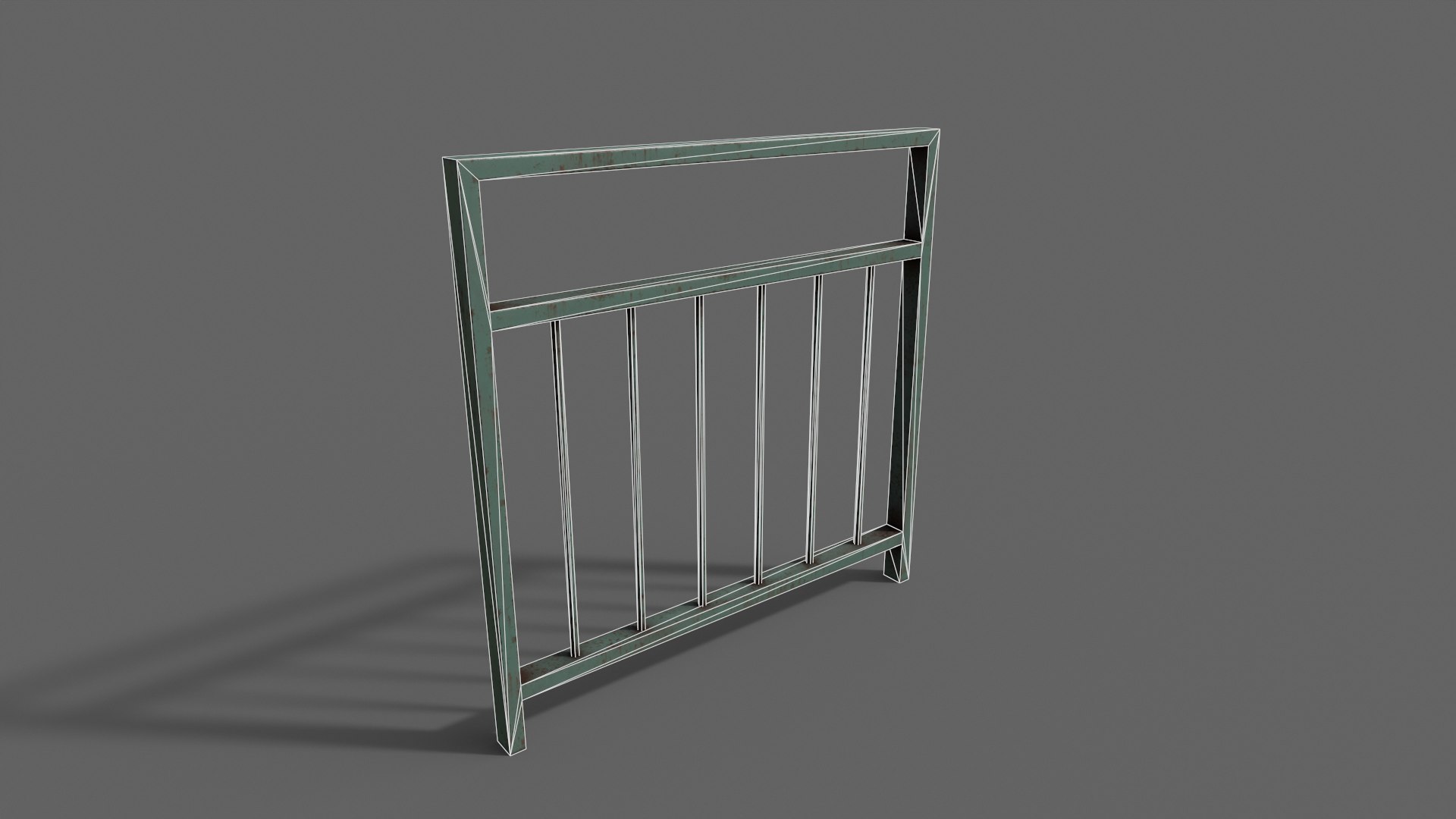 PBR Pedestrian Guard Rail Green V4 3D Model - TurboSquid 1867128