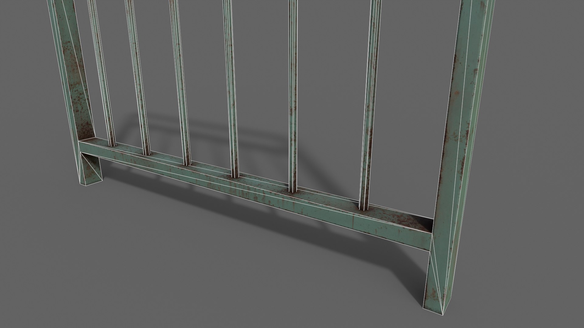 PBR Pedestrian Guard Rail Green V4 3D Model - TurboSquid 1867128