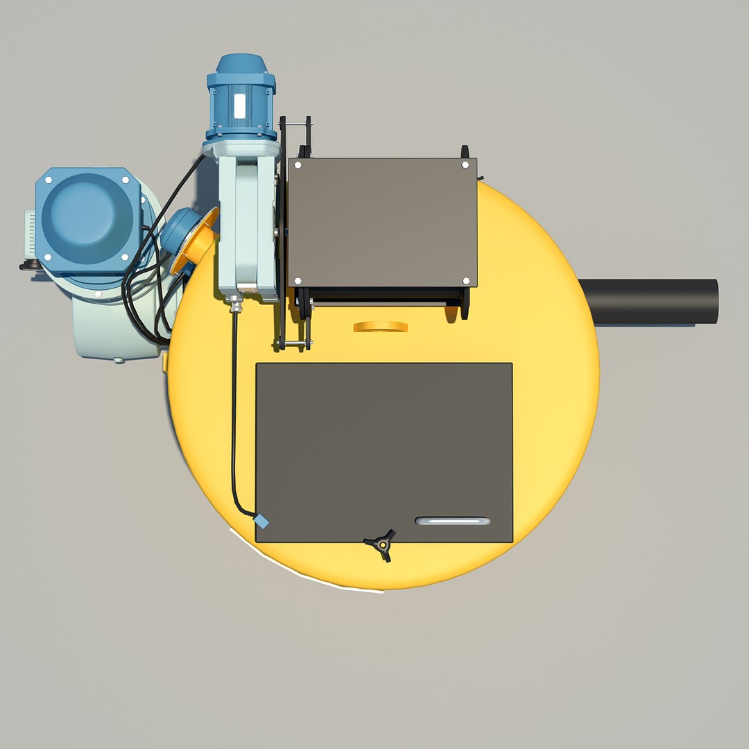 industrial water heating 3d model