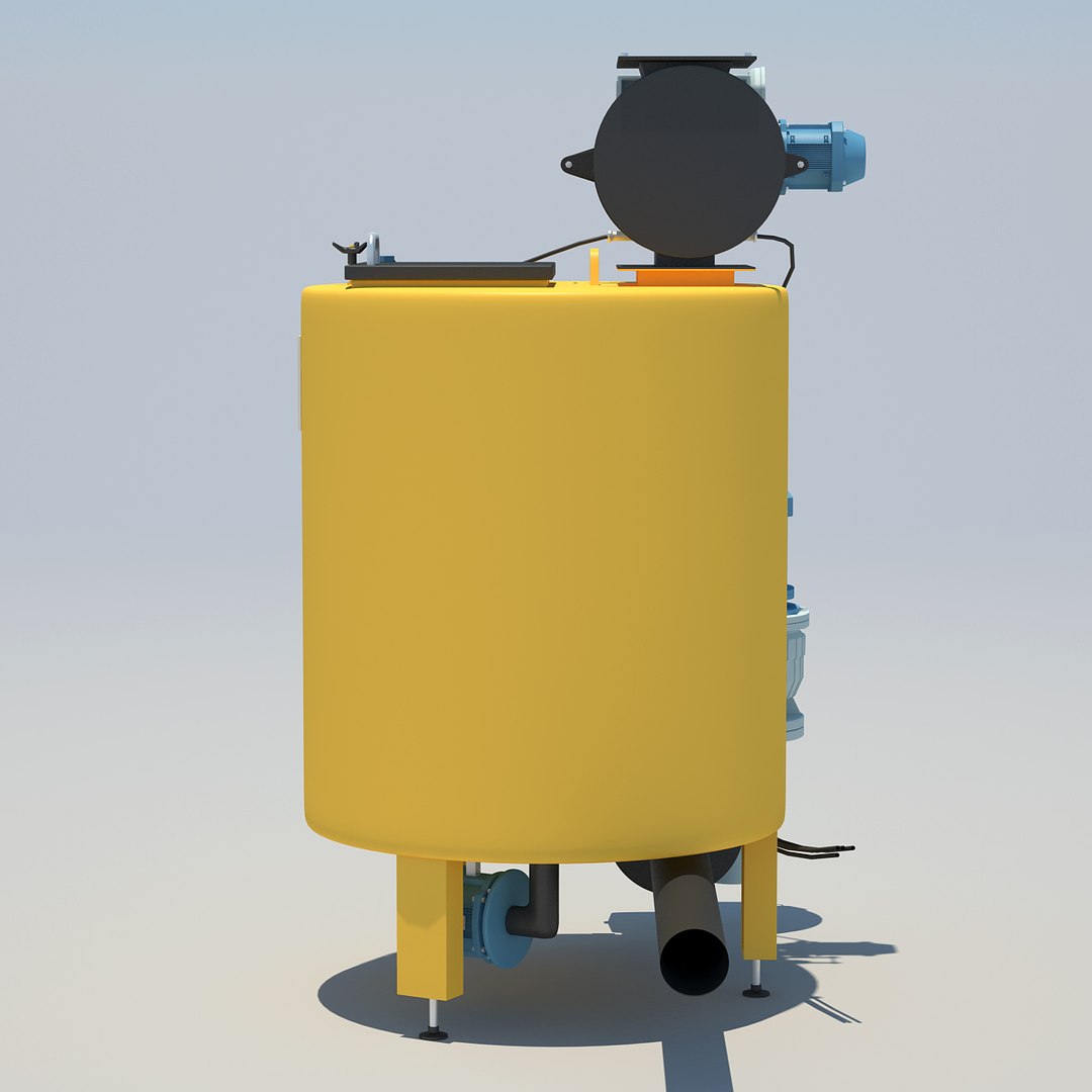 industrial water heating 3d model