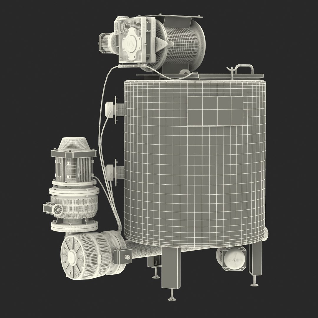 industrial water heating 3d model