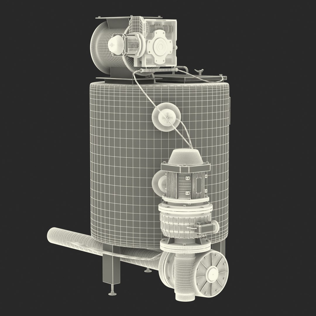 industrial water heating 3d model