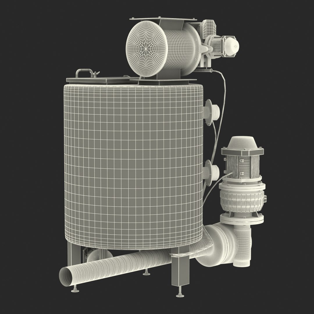 industrial water heating 3d model