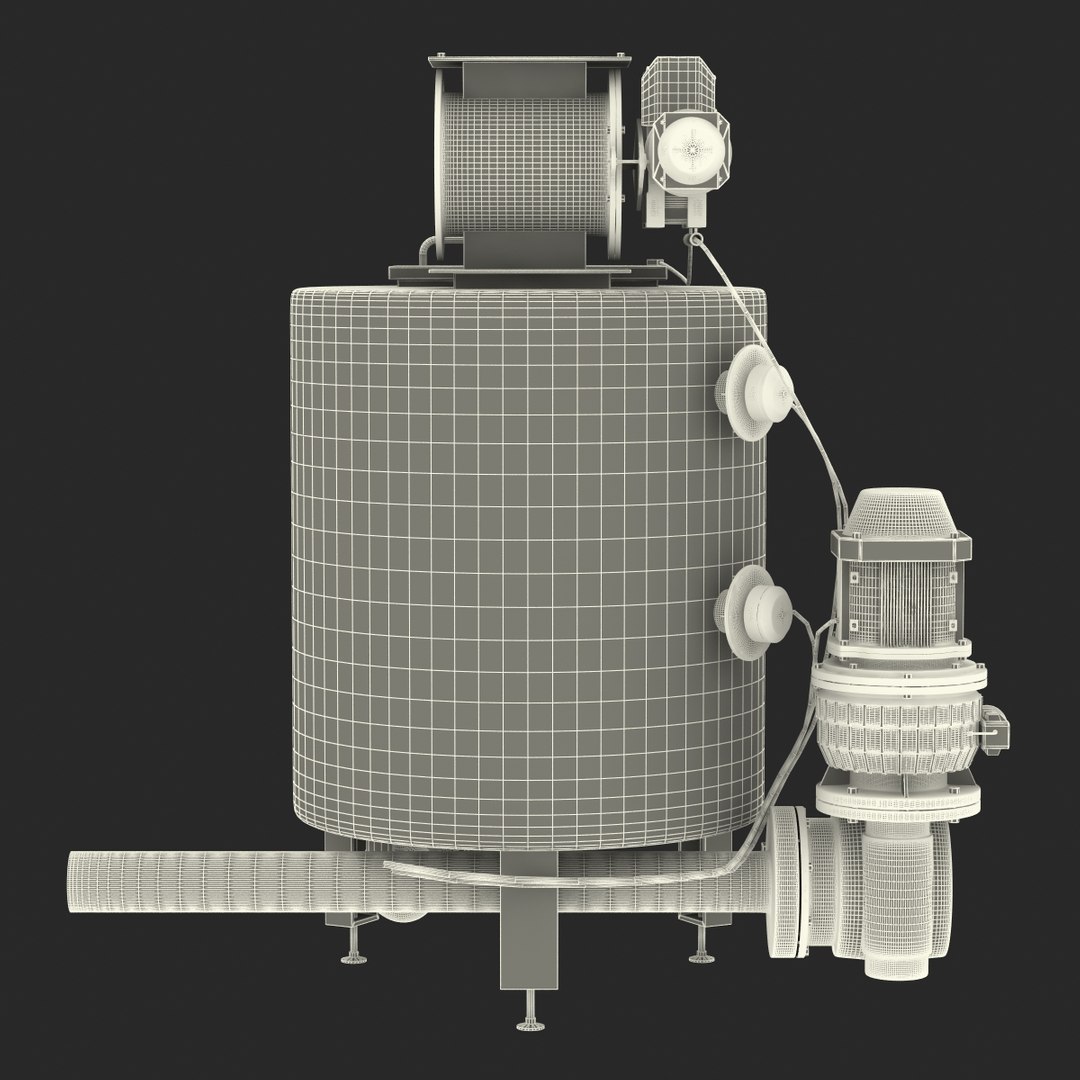 industrial water heating 3d model